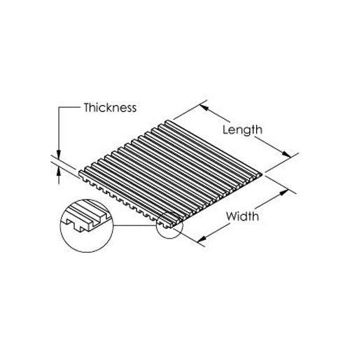 Easyflex VibraSystems Ribbed Rubber Mounting Pad for Chillers, HVAC, A