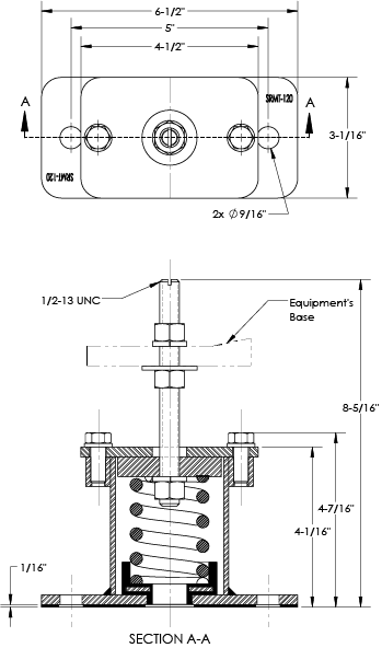 Easyflex VibraSystems Spring Vibration Isolators with 1/2" Deflection