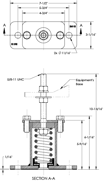 Easyflex VibraSystems Spring Vibration Isolators with 1/2" Deflection