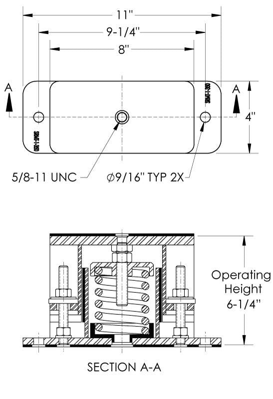 Easyflex VibraSystems Spring Vibration Isolators Flat Top With an Insi